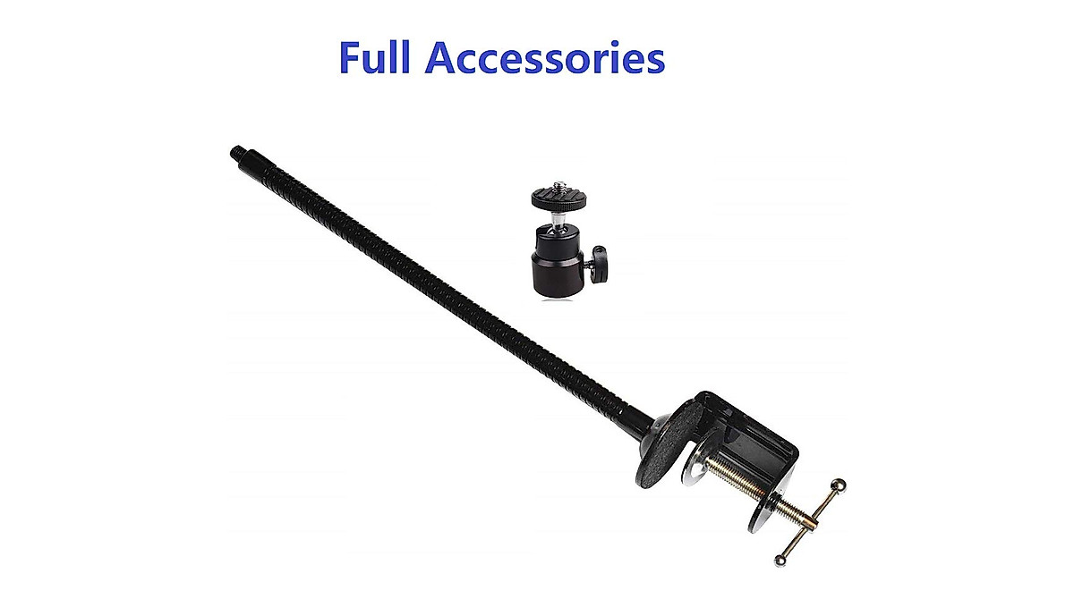 AceTaken Webcam Mount - Flexible Gooseneck Arm Clamp Stand Tripod for ...