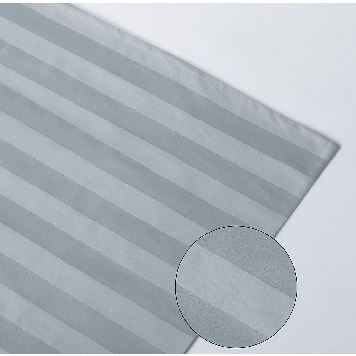 Pillow Cases Standard Size, 100% Egyptian Cotton Pillow Protectors with Zipper, 400 Thread Count Sateen Weave Grey Pillowcases Standard Size Set of 2, Premium Quality Pillow Covers for Home/Hotel