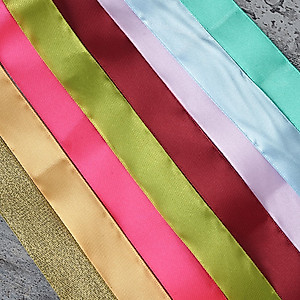 Chenkou Craft Solid Satin Ribbon Ribbons Assorted 40 Yards Craft Bow Party Decoration Packing Ribbons (Mix, 1"(25mm))