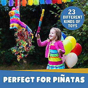 Party Faves 200PC Party Favors for Kids Goodie Bags Birthday Carnival Prizes Classroom Pinata Stuffers Goodie Bag Fillers Treasure Box Toys