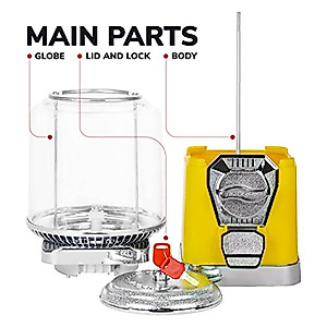 Gumball Machine for Kids - Yellow Vending Machine with Stand and Cylinder Globe - Bubble Gum Vending Machine and Black Metal Stand Bundle - Coin Gumball Machine