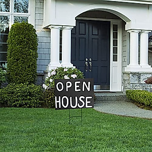 8-Pack Corrugated Plastic Yard Signs, 18x24 Outdoor Poster Board for Garage and Estate Sale, Happy Birthday, Moving, Lawn, Open House Supplies, Arts & Crafts, 4mm Thick Sheets Blank Surface (Black)