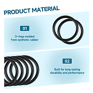 (5 Pack) for T&S Brass 010389-45 O-Ring Replacement Plunger Rubber Gasket for Three-Layer Sink Drain and Torsion Waste Drain Valve Seals