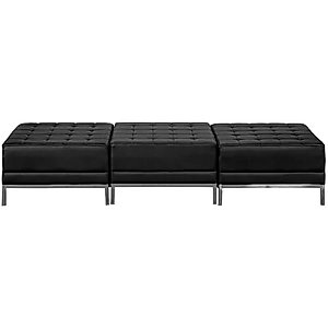 Flash Furniture HERCULES Imagination Series Black LeatherSoft Three Seat Bench