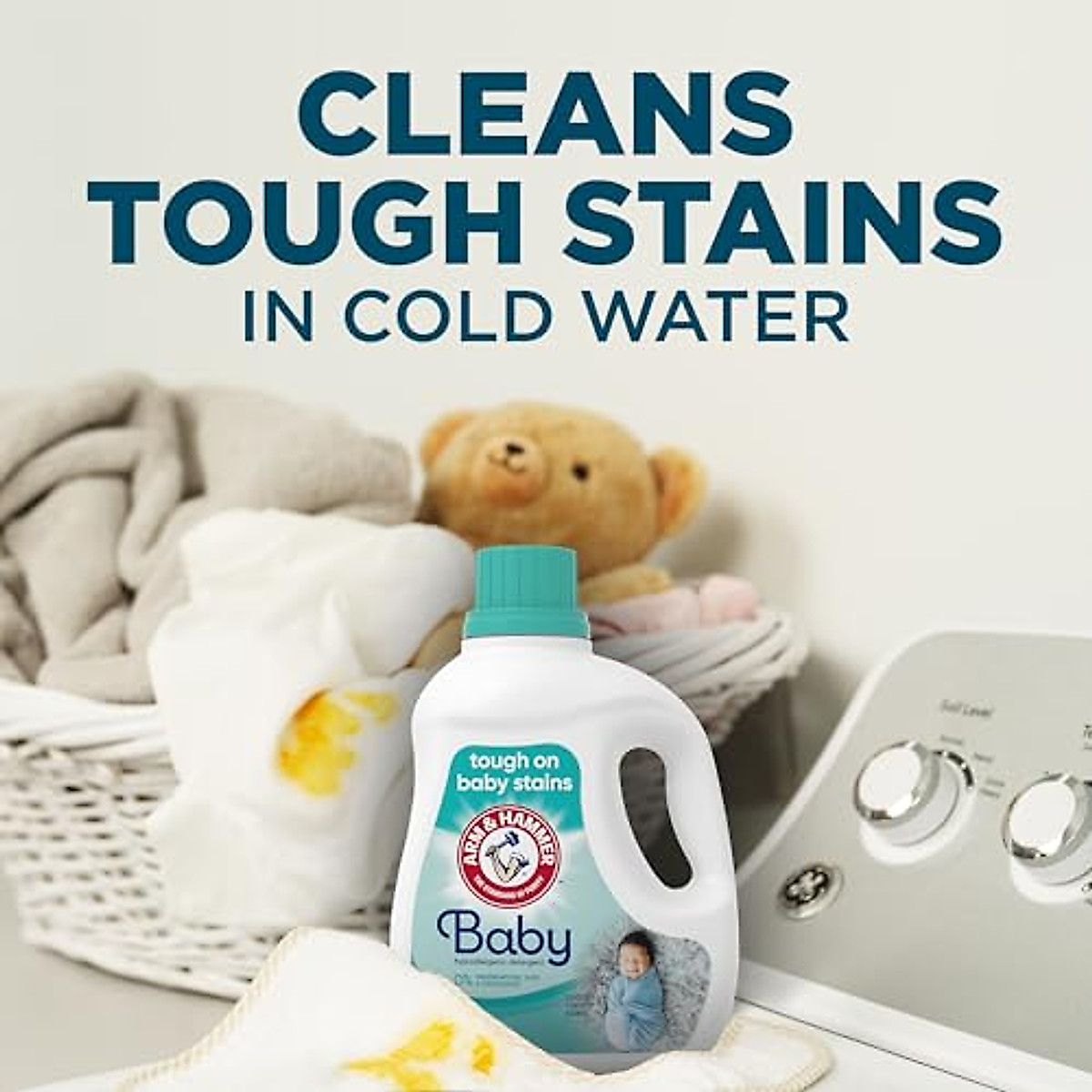 ARM & HAMMER Baby, 77 Loads Hypoallergenic Liquid Laundry Detergent, 100.5 fl oz