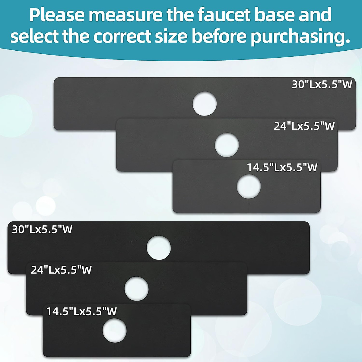 LOPNUR Faucet Mat for Kitchen Sink, 14.5 inch Cuttable Sink Water Splash Guard Behind Faucet, Kitchen Sink Faucet Mat Splash Guard with Super Absorbent Diatomite 14.5''x5.5'' (Grey, 1 Pack)