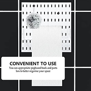 DOITOOL 20pcs Peg Organizer Nail Shelf Hangers Shelving Various Hole Rack Hooks Assortment Hook Tool Hanging Board Racks Kit Kitchen Pegboard Home Bedroom Metal Tools for Locks Storage