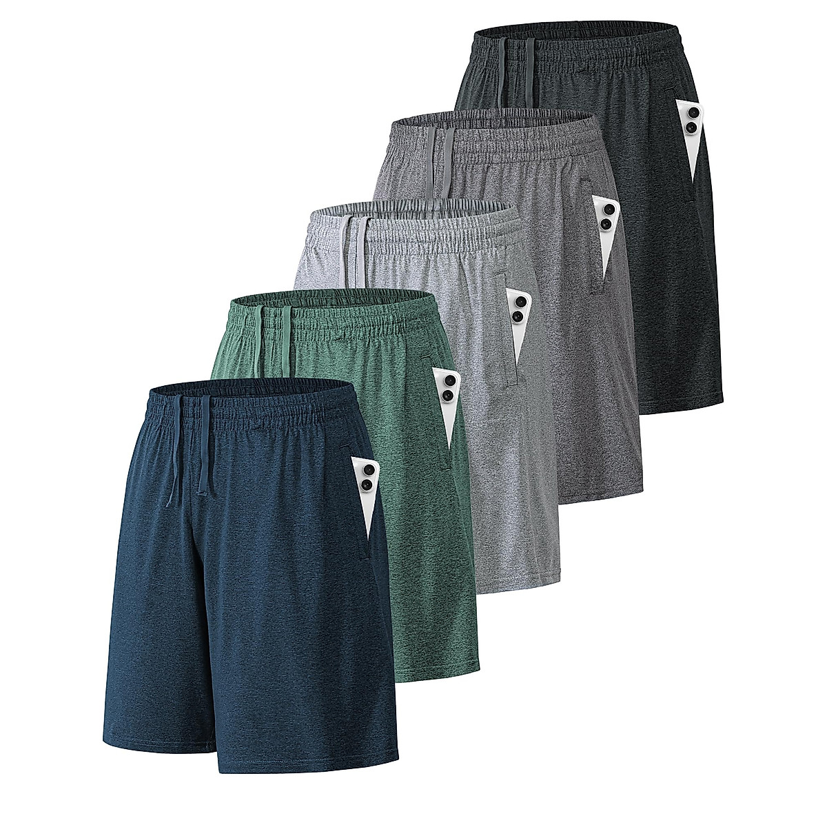 BALENNZ Athletic Shorts for Men with Pockets and Elastic Waistband Quick Dry Activewear