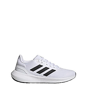 adidas Women's Run Falcon 3.0 Sneaker, White/Black/Black, 8