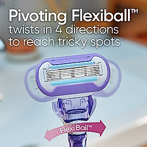 Gillette Venus Extra Smooth Swirl Razors for Women, 1 Venus Razor, 4 Razor Blade Refills, Flexiball Handle for a Close, Smooth Shave
