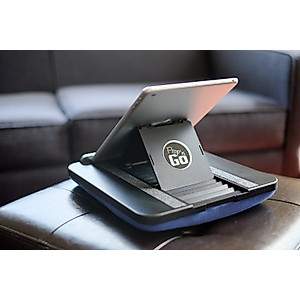 Prop 'n Go Slim - iPad Pillow with Adjustable Angle Control for iPad Air, iPad Mini, iPad Pro, iPhone, Tablets, eReaders, and More (Blue)