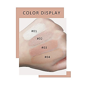 Ownest Mushroom Head Air Cushion BB Cream, Concealer Lasting Nude Makeup Moisturizing Pigment CC Liquid Foundation, Even Skin Tone Makeup Base Primer-Natural