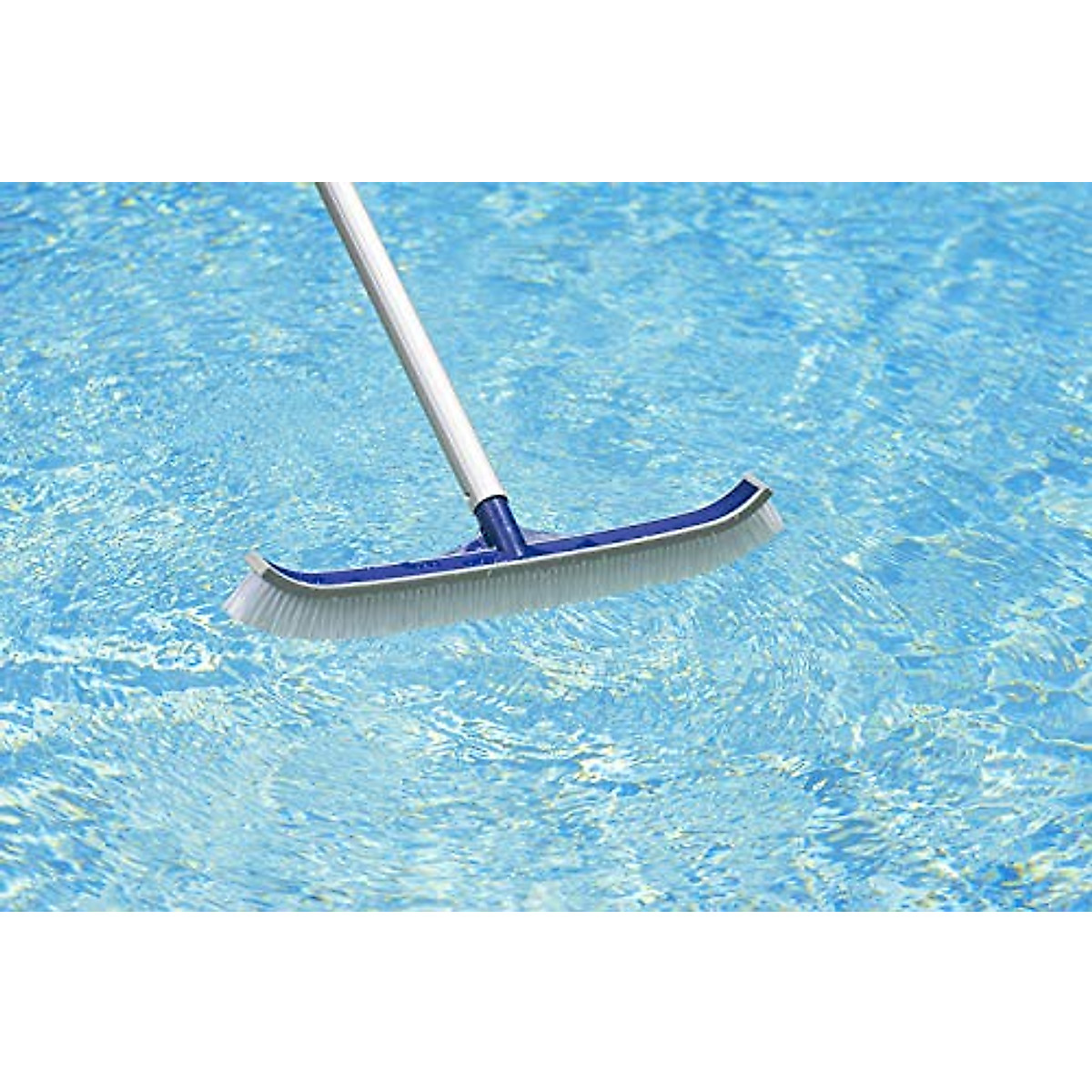 Poolmaster 20160 Heavy-Duty Vinyl Liner Swimming Brush with Rubber Bumper for Above or In Ground Pools, 18-Inches, Multi