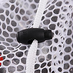Edtoy White Drawstring Washing Bag for Washing Machine Mesh Net Laundry Bags M