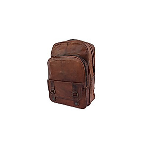 Vintage Leather Backpack Shoulder Bag Fits 13 Inch MacBook / Laptop | Men Women Office Rucksack | Unisex Teens College School Book Bags