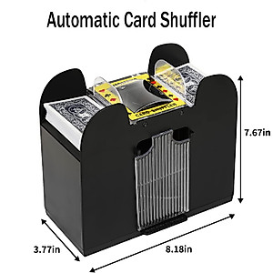 Diolusus Automatic Card Shufler, Electronic Casino Poker Card Shuffling Machine,2 Deck Poker Card Shuffling Machine Battery, Card Playing Tool for Home Party with USB Line (1-2 Decks)