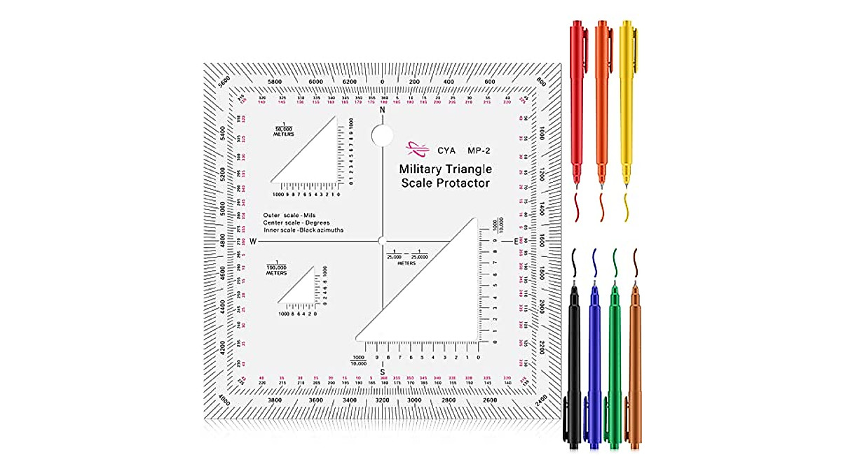Military UTM/MGRS Map & Land Navigation Protractor Tool
