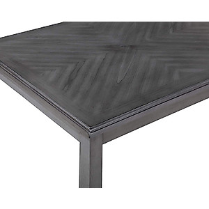 New Classic Furniture Gia 5-Piece Dining Set with 1 Table and 4 Chairs, 48-Inch, Gray