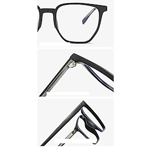PARWANA Anti Eye Strain HD Reading Glasses Large Eyewear Computer Readers Blue Light Blocking Flat Light Mirror (Color : C3, Size : +250)