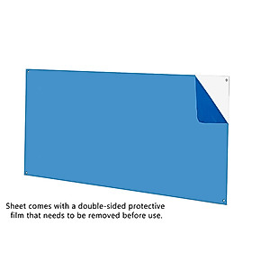 Door Push Plate with 4 Pre Drilled Holes Clear Acrylic 12" x 24" Protective Plastic Piece 1/8" Thick for Scuff Marks and Damage by Marketing Holders