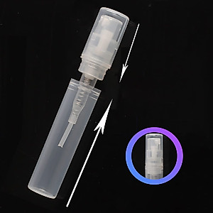 ccHuDE 20 Pcs 2ml Plastic Perfume Tubes Portable Refillable Spray Bottle Mini Travel Atomizer Bottle Clear Perfume Sample Vials Makeup Sparys Containers