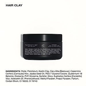 CRVFT Hair Clay 2.8oz + Sea Salt Spray 6oz Men's Bundle - Medium + Light Hold - Matte + Natural Finish - Volume + Texture + Prestyler - Stylist Approved - Scented