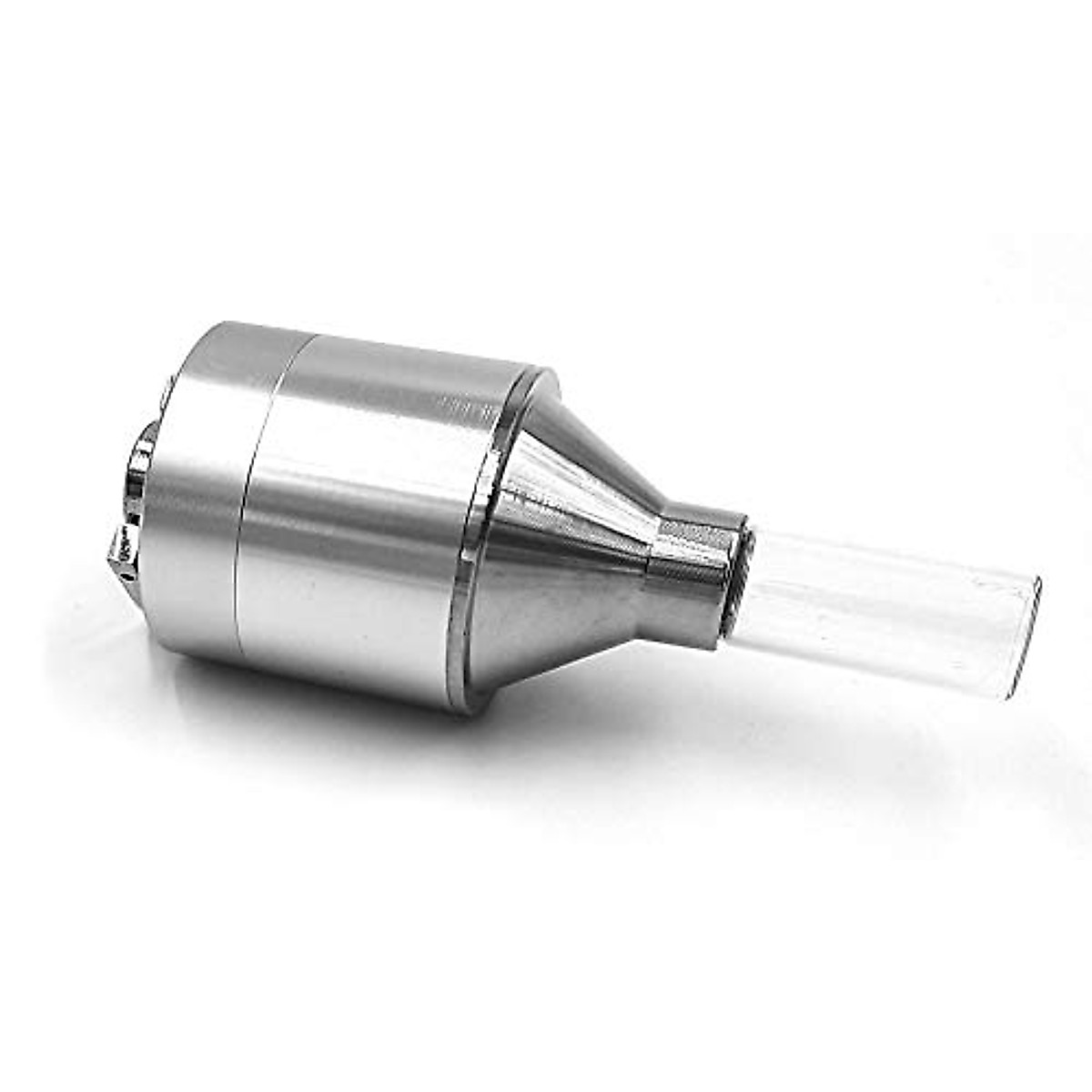 Coarse to Fine Spice Grinder Hand Mill Funnel - Ultra fine - Metal 3 Piece 1.75 inch with Storage Bottle - Silver Color