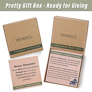 THEMEROL Easter Basket Stuffers for Teens Boys Gifts Ideas Bracelets Men Egg Fillers Teenage Him Hematite 10 12 16 18 Years Old 18th Birthday Son Grandson Graduation Christmas Day Stocking Valentines