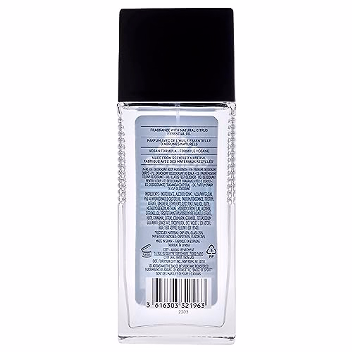 adidas Ice Dive Body Fragrance for Men, 2.5 fl oz