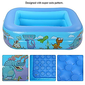 01 Inflatable Pool, Plastic Pool Swimming Pool Outdoor Swim Pools for Baby Toddler Adults for Backyard Garden Outdoor