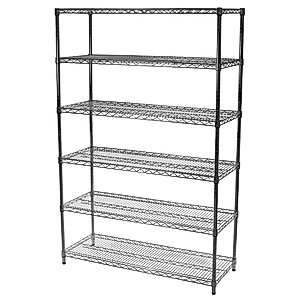 Shelving Inc. 12" d x 24" w x 84" h Chrome Wire Shelving with 6 Tier Shelves, Weight Capacity 800lbs Per Shelf
