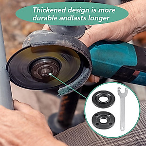 7pcs Angle Grinder Nuts, 1 Angle Grinder Wrench Spanner & 6 Angle Grinder Flange Nuts, 5/8-11 Grinder Angle Metal Lock Nuts Compatible with Dewalt Bosch Milwaukee Ryobi Metabo Grinder Nuts.