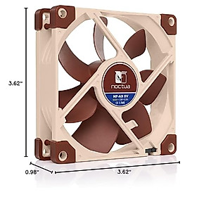 Noctua NF-A9 5V, Premium Quiet Fan with USB Power Adaptor Cable, 3-Pin, 5V Version (92mm, Brown)