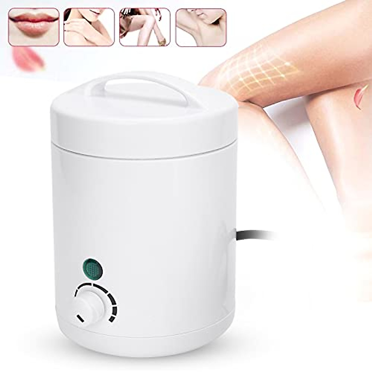 Mini Multi-Purpose Wax Warmer for Hair Removal - Paraffin Wax Pot for Home or Salon Use (for Women & Men) - Roll-On Waxing Warmer Machine