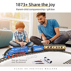 Mould King 12006 RC Mallard Train Building Kits for Kids, 2139 Pieces MOC Building Blocks Locomotive Train Set to Build, Steam Remote Control Train Bricks Toys for Boys