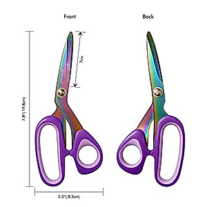 Professional Tailor Scissors, Heavy Duty Titanium Fabric Sewing Scissors, Multi-Purpose Shears for Fabric Cardboard Leather Carpet, Sewing Fabric Leather Dressmaking Shears Professional Scissors.