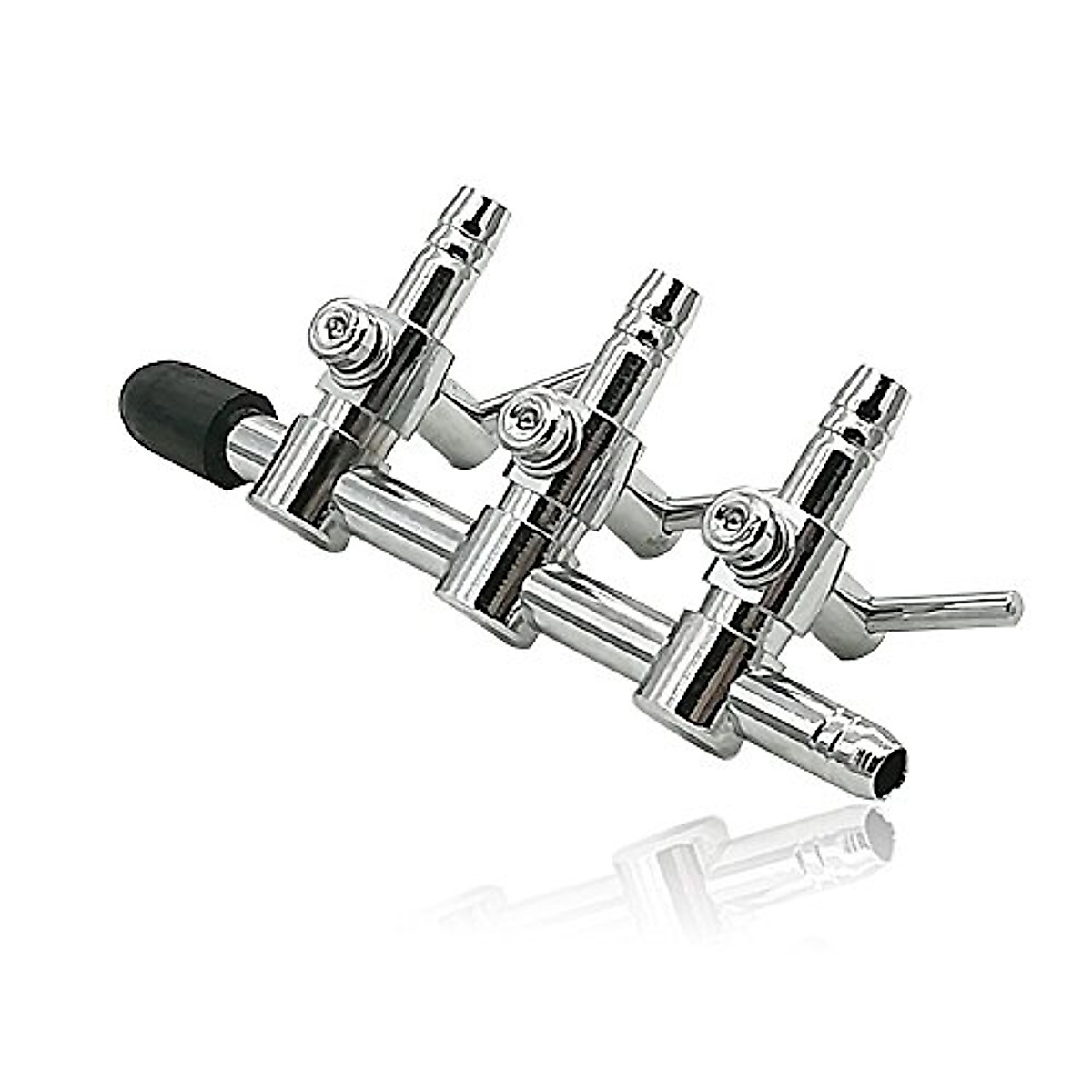 BornFeel Aquarium Air Pump Splitter 10 in 1 Set 3-Way Air Flow Control Lever Valve & 3 Non-Return Check Valves & 6 Suction Cups for Fish Tank Airline Air Tube Hose