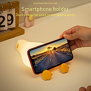 TOOGE LED Duck Night Light Cute Small Lamp Night Light for Kids 3 Levels Dimmable Nursery Nightlight with Timer Silicone Squishy Duck Portable Rechargeable Touch Bedside Lamp