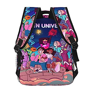 Pobecan Steven Anime Universe Backpack Funny Laptop Back Pack Book Bag Hiking Outgoing Daypack For Women Mens