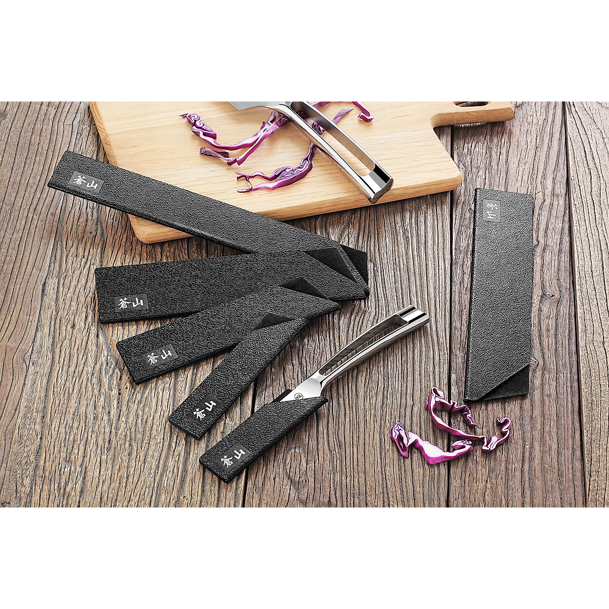 Cangshan 61741 6-Piece Knife Edge Guard Set, Black