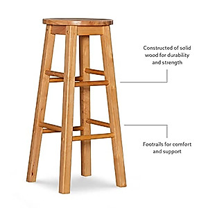 Linon 29-Inch Barstool With Round Seat
