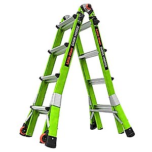 Little Giant Ladder Systems Dark Horse 2.0, M17, 17ft, Multi-Position Ladder, Fiberglass, Type 1A, 300 lbs Weight Rating, (16117-001)