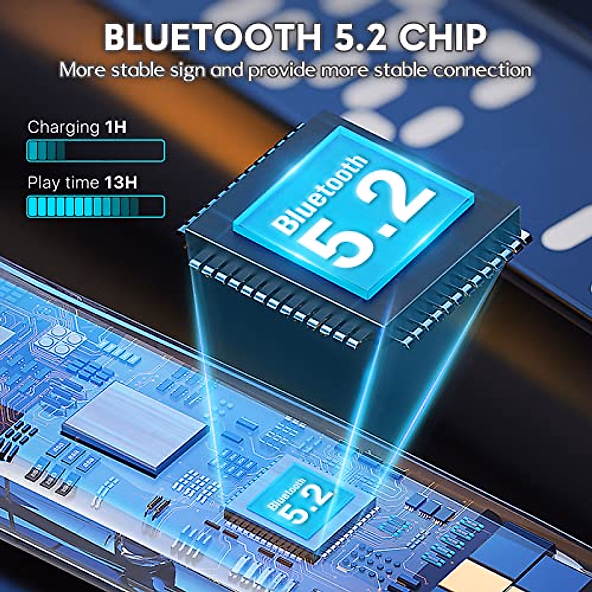 Hearprotek Wireless Lightweight Sleeping Headphones, Neckband Bluetooth 5.2 Wireless Sleep in-Ear Earbuds, Ultra Soft Portable Sleep Headphones for Side Sleepers, Working, Relaxing, Meditating