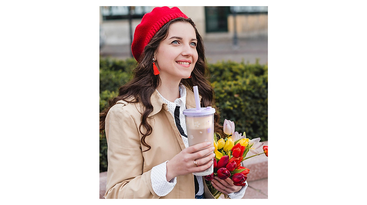 Eco-Friendly Colnic Reusable Boba Cup - 24oz Purple