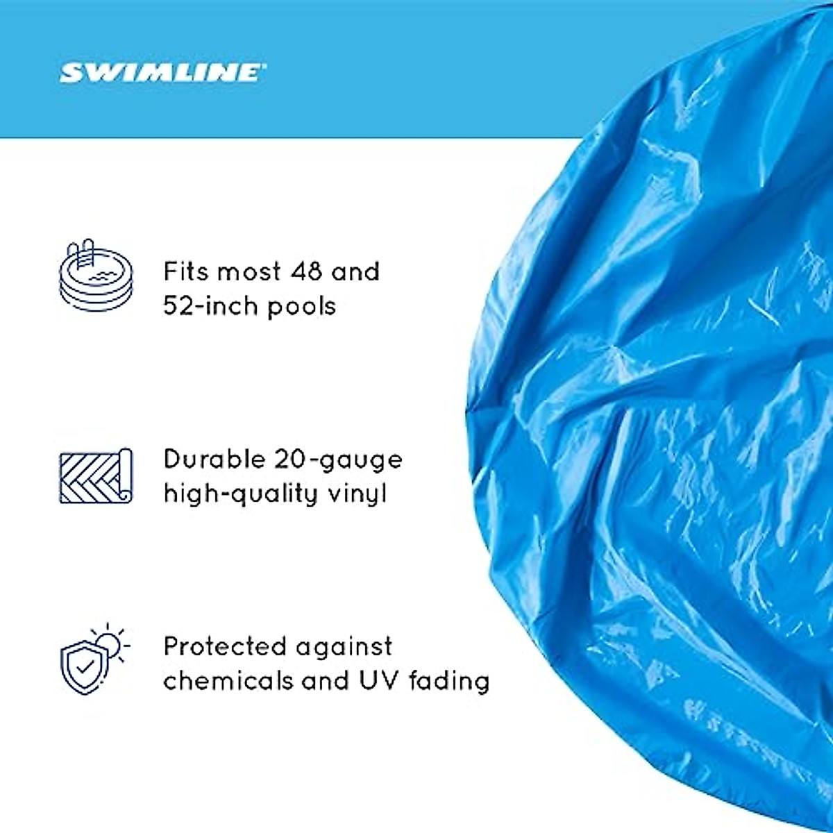 Swimline 24-Feet Round Blue Overlap Liner Standard Gauge