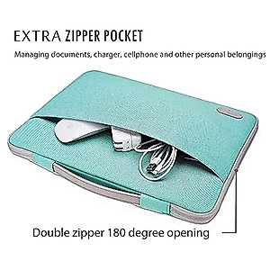 ProCase 14-15.6 Inch Laptop Sleeve Case Protective Bag Bundle with Hard Storage Carrying Case for MacBook Air/Pro Power Adapter