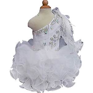 Jenniferwu G068 Infant Toddler Baby Newborn Little Girl's Pageant Party Birthday Dress White Size 4T