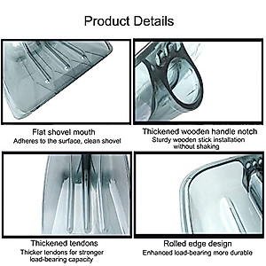 Snow Shovel, Shovel Head, Square Shovels with Wooden Straight Handle, Clear Polypropylene Snow Shovel, Sturdy and Durable, Strong Load-bearing Capacity, for Driveway Home Garden Camping Beach ( Size :