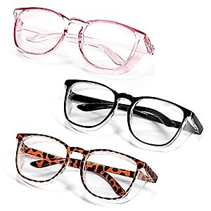 Safety Glasses,Stoggles, Anti Fog Safety Glasses Goggles for Women Nurses Man Eye Protection-3 Pack