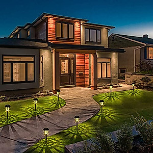 SOLPEX 8 Pack Solar Lights Outdoor, Warm White Solar Landscape Lights, Waterproof Outdoor Solar Lights Walkway for Patio, Lawn, Yard and Landscape